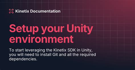 setup your unity environment kinetix documentation