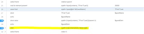 Testing I Am New To Selenium Ide I Want To Delete A Dynamically