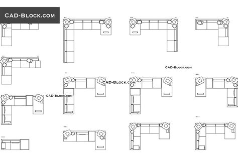 L Shape Sofa Elevation Cad Block Equild