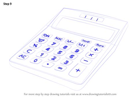 How To Draw A Calculator Everyday Objects Step By Step