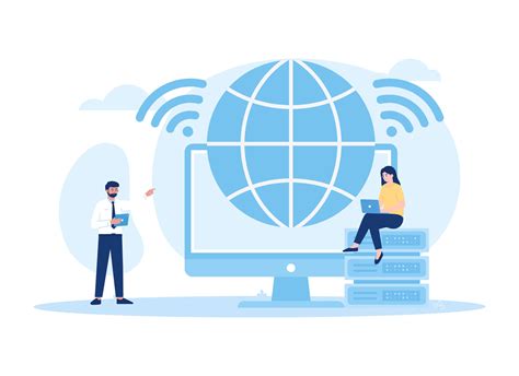 Web Hosting Concept Flat Illustration 28674211 Vector Art At Vecteezy