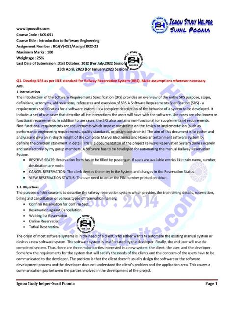 Bcs 051 2022 23 Solved Assignment Pdf