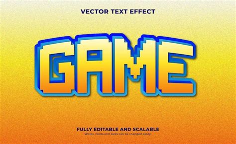 Premium Vector Game Editable Text Effect Design Template Vector Premium Vector Game Editable Text Effect Design Template Vector