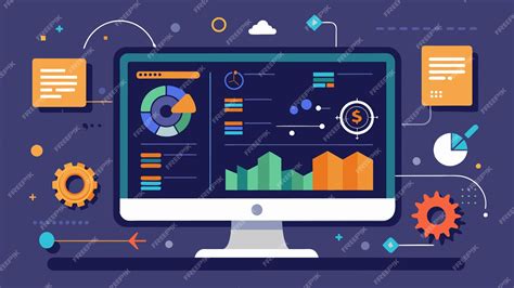 Premium Vector Closeup Of A Computer Screen Displaying A Realtime Ar Interface With Precise
