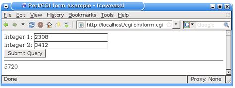 Create A Perl CGI Form For Integer Addition