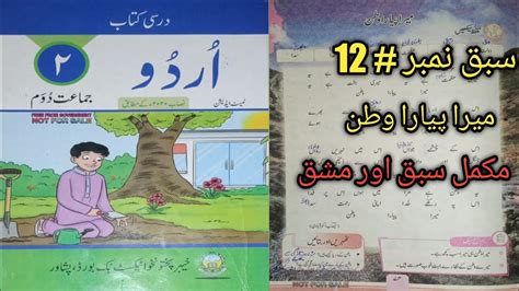 Class 2 New Course Urdu Lesson 12 میرا پیارا وطن Complete Lesson And