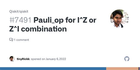 Pauli Op For I Z Or Z I Combination · Issue 7491 · Qiskit Qiskit · Github