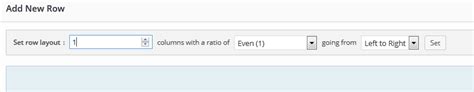 creating rows sections for adding widgets on the home page