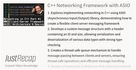 Networking In C Part MMO Client Server ASIO Framework Basics JustRecap