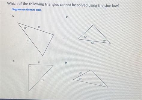 Solved Which Of The Following Triangles Cannot Be Solved