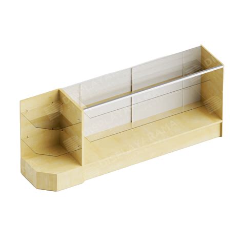 Maple Retail Display Case Set 1 Display Case 1 Corner