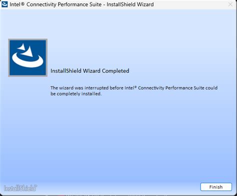 intel connectivity performance suite 21 23 294 installation fails