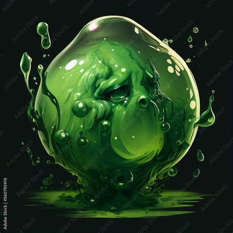 Green Blob Ooze Underground Malevolent Creature Amorphous Form DND
