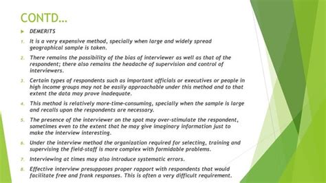 Different Methods Of Data Collection Merits And Demerits