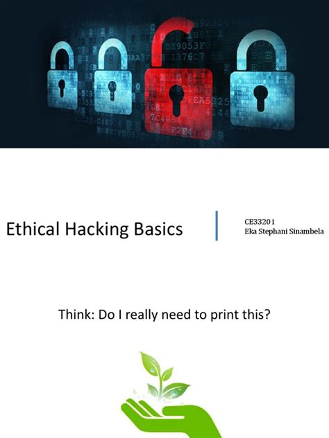 Ethical Hacking Basics Ce33201 Eka Stephani Sinambela Pdf Security
