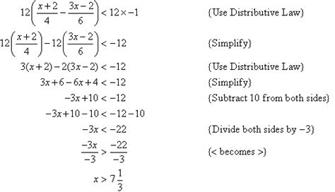 Inequalities Containing Fractions