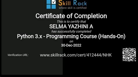 Selma Yazhini On Linkedin Finished My First Programming Course