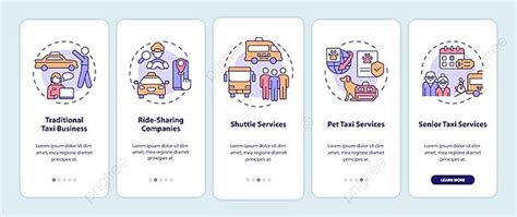 Taxi Business Types Onboarding Mobile App Screen Banner Template