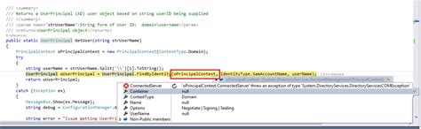 C Userprincipal Ouserprincipal Userprincipalfindbyidentityctx