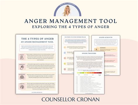 anger management workbook the four types of anger self control emot
