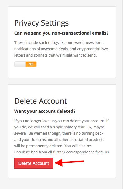How To Delete Your Porkbun Account Porkbun Knowledge Base