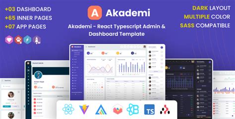 Akademi React Typescript Admin Dashboard Template