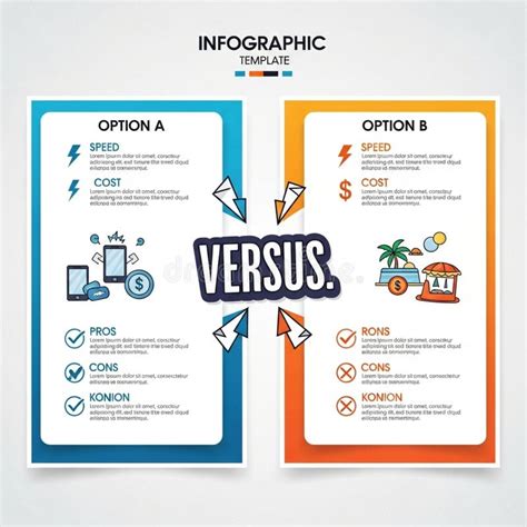 Infografía Que Compara La Opción A Y La Opción B Con Un Texto