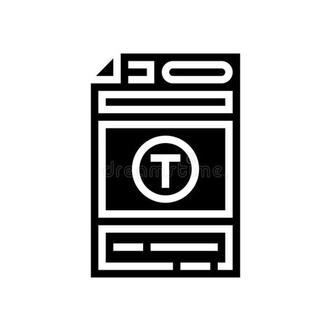 Document Templates Technical Writer Glyph Icon Vector Illustration Stock Illustration