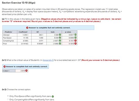 Solved Section Exercise 13 10 Algo Observations Are Taken