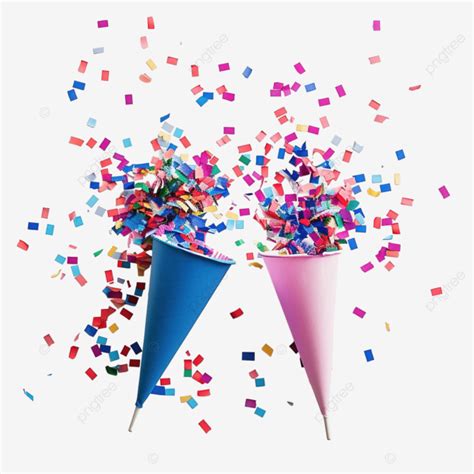 귀여운 파티 포퍼 색종이 두 개 색종이 폭발 폭죽 색종이 조각 파티 축하 Png 일러스트 및 이미지 에 대한 무료 다운로드 Pngtree
