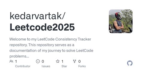 Github Kedarvartakleetcode2025 Welcome To My Leetcode Consistency