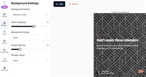 how to customize a carousel generated using a ai carouselmaker free