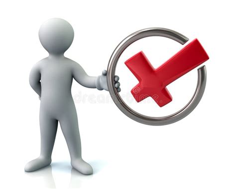Man And Check Mark Stock Illustration Illustration Of Checkbox