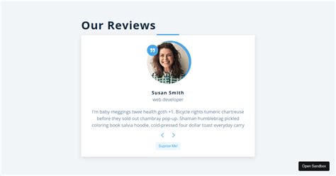 Reviews Slider Codesandbox