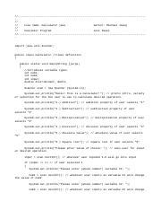 Calculator Java File Name Calculator Java Author Michael Jiang Caculator Program