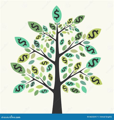 Tree Of Money Wealth And Success Stock Vector Illustration Of Nature Concept