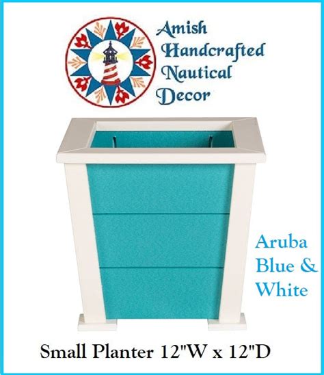 Tangent Poly Lumber Planter Boxes Amish Hand Crafted Nautical Decor