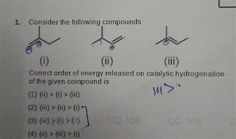 1 Consider The Following Compoundscc C Cccccccccccciii