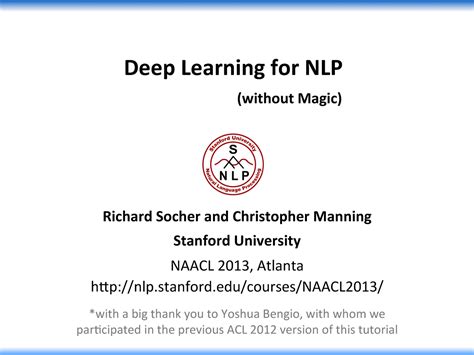 Practical Deep Learning For Nlp Deep Learning For Nlp Without