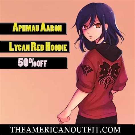 Aphmau Aaron Lycan Red Hoodie The American Outfit Medium