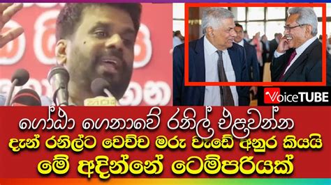 මේ අදින්නේ ටෙම්පරියක් ගෝඨා ගෙනාවේ රනිල් එළවන්න දැන් රනිල්ට වෙච්ච මරු වැඩේ අනුර කියයි Youtube