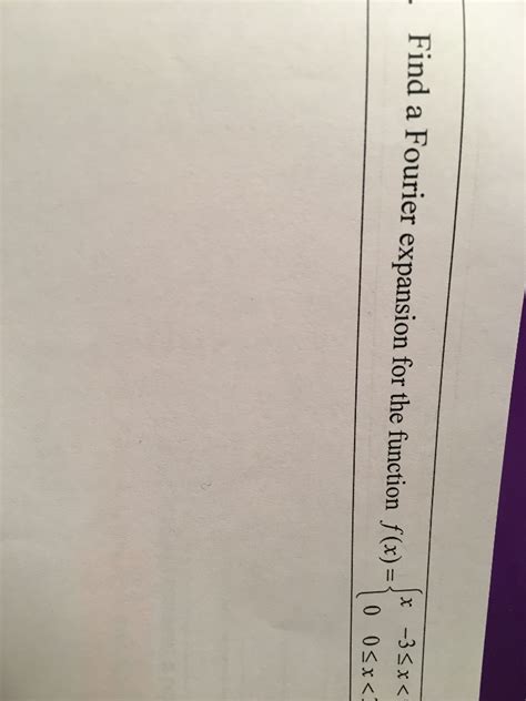 Solved Find A Fourier Expansion For The Function F X 5