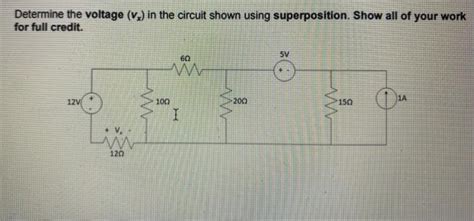 Solved Determine The Voltage Vx In The Circuit Shown Using Chegg