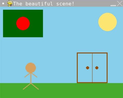 Github Alisohailascene Pygame Drew A Beautiful Scene Using Pygame