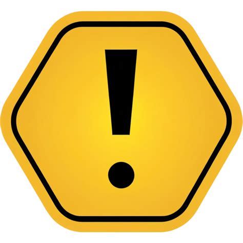 Yellow Warning Sign Ai Generative 32477261 Png