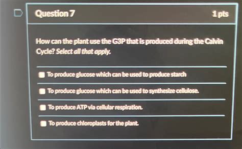 Solved Question 71 ﻿ptshow Can The Plant Use The Csp That Is