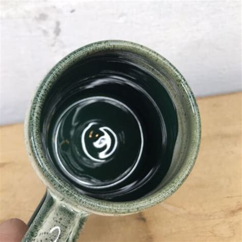 Deneen Pottery Renaissance Faire Puke And Snot Green Mug Got A Leak