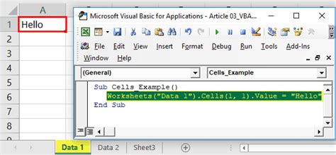 Vba Cells Excel How To Use Cell Reference Property With Range Object