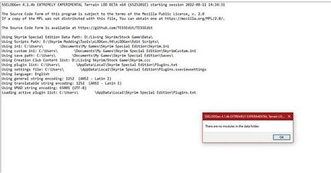 xlodgen error no modules r skyrimmods