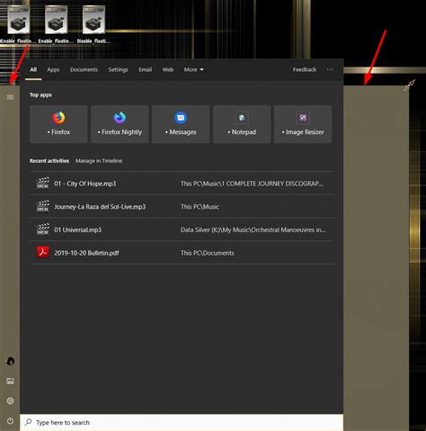 Enable Or Disable Floating Immersive Search Bar In Windows 10 Tutorials